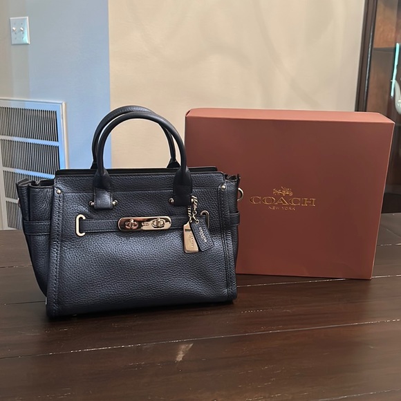 Coach | Bags | Small Metallic Blue Coach Purse | Poshmark